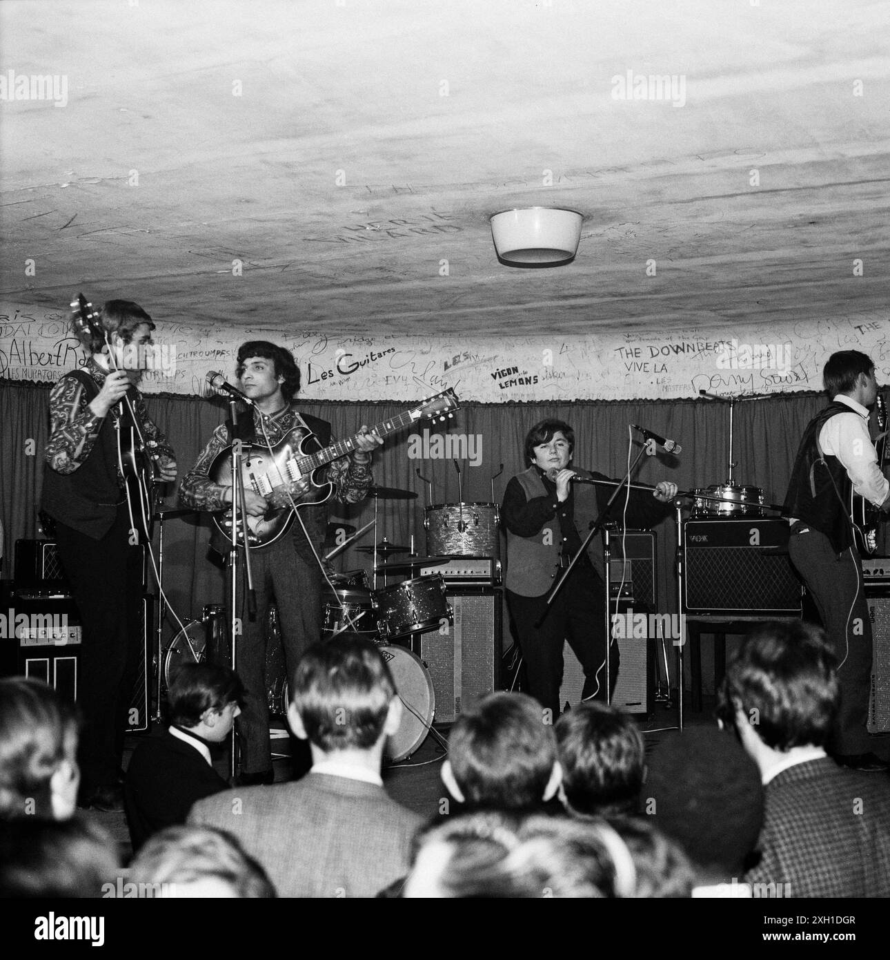 French rock singer Little Bob on the stage of Golf-Drouot in Paris in ...