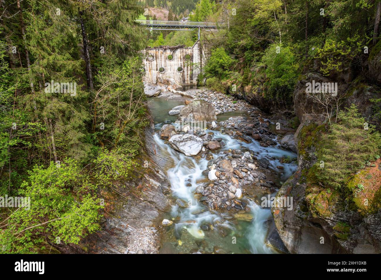 Pass Gorge Trail in the Passeier Valley near moss, South Tyrol Stock ...