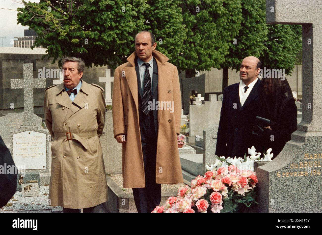 Pierre Tornade, Guy Marchand, Nicolas Silberg on the set of the Nestor ...