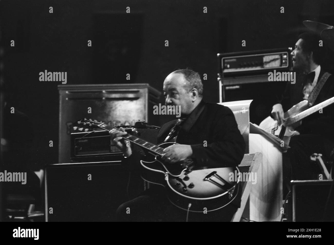 Billy Mackel playing with Lionel Hampton on stage in France in 1976 ...