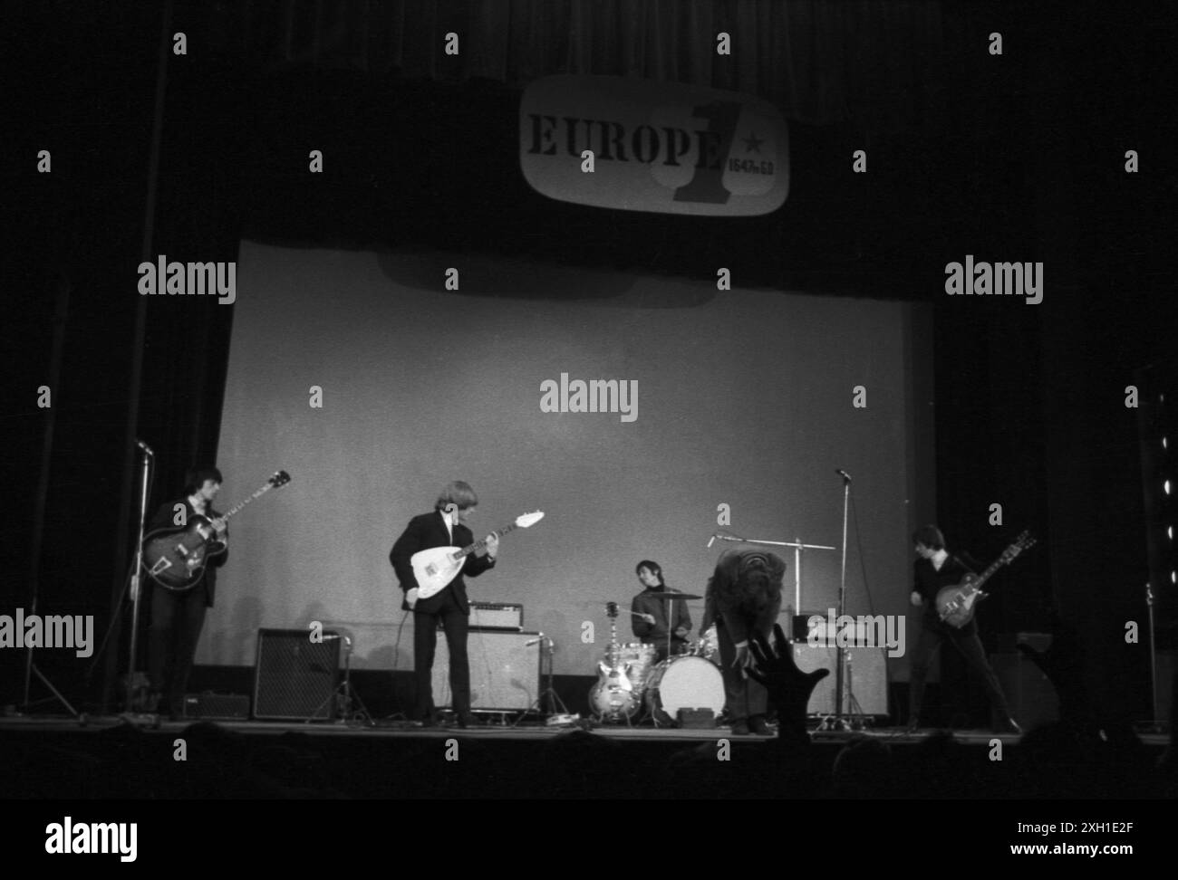 The Rolling Stones during a concert at the Olympia in Paris, on October ...
