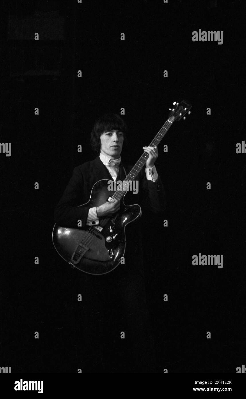 The Rolling Stones bassist player Bill Wyman during a concert at the ...