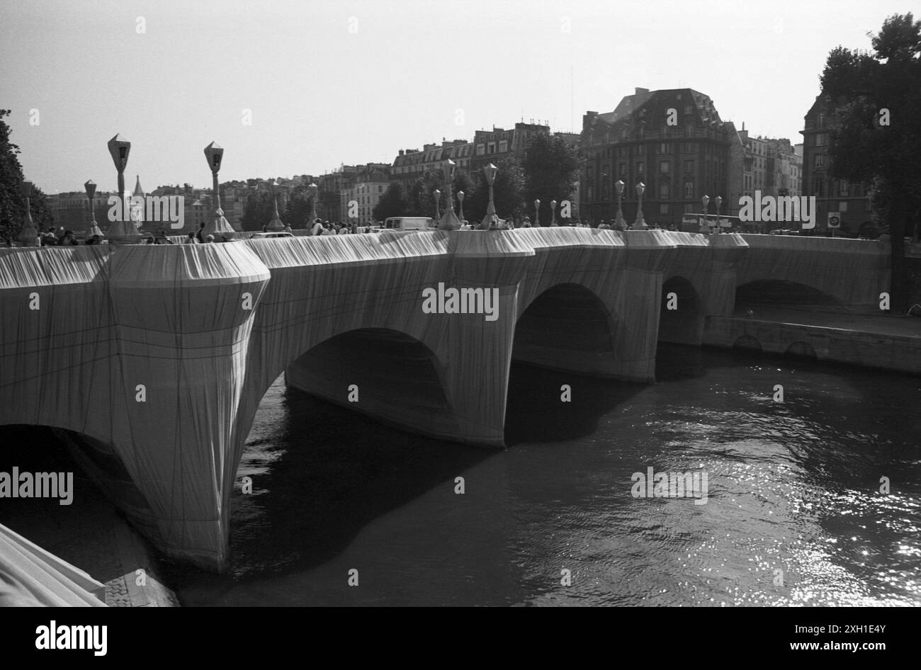 The Pont Neuf Wrapped, work by Christo and Jeanne Claude. Paris, 22 ...