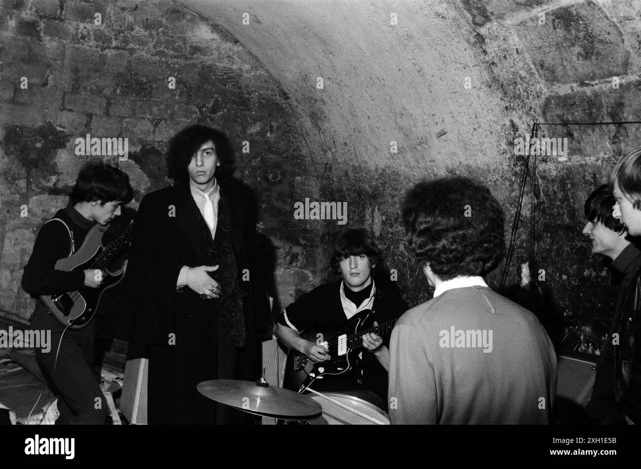 Hector and the French rock band Les Tarés, 1964. From left to right ...