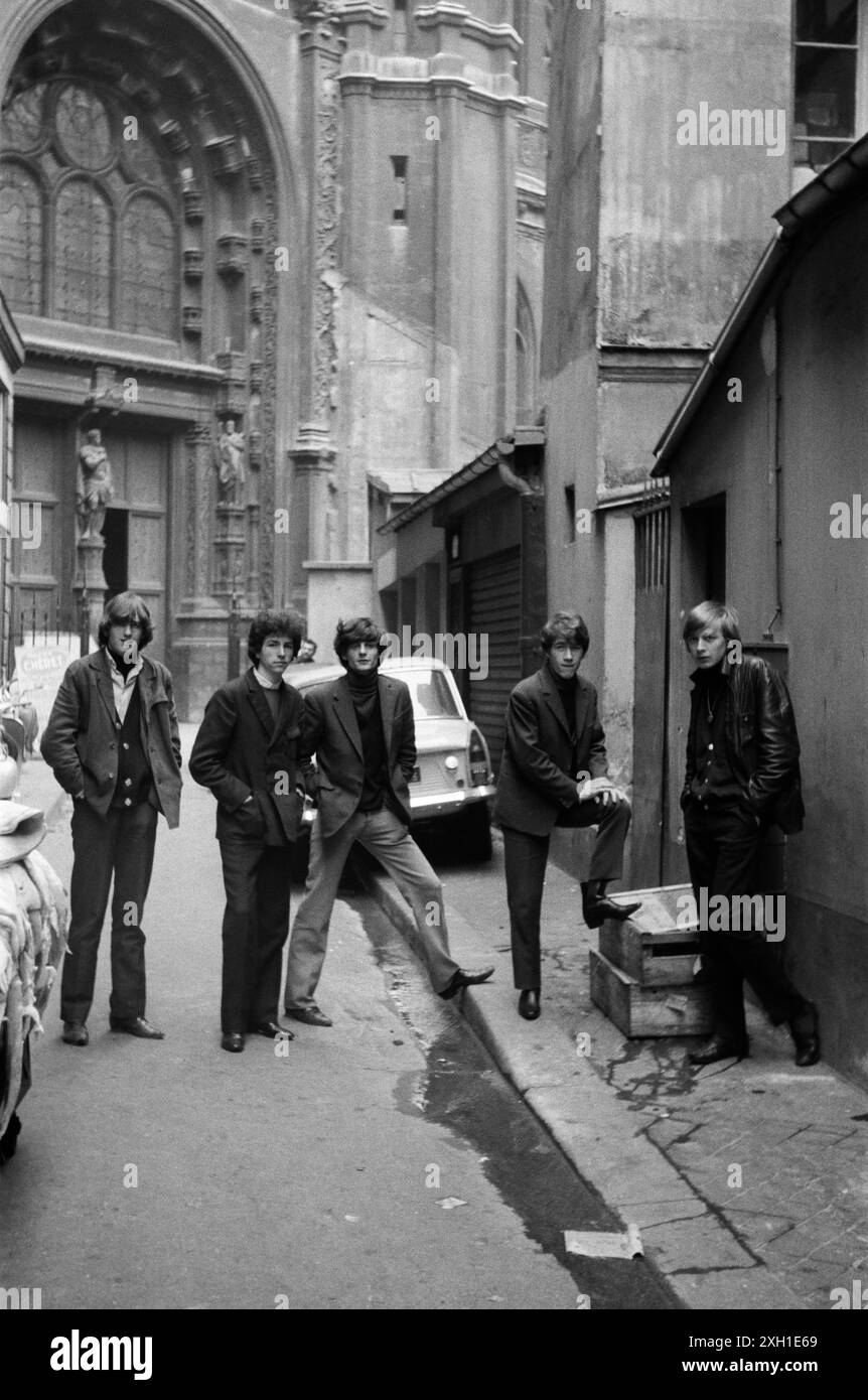 French rock band Les Tarés. From left to right: Bernard Photzer, Cherif ...