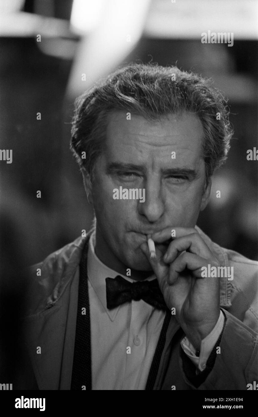 Michel Aumont on the set of the film "Une femme ou deux", directed by ...