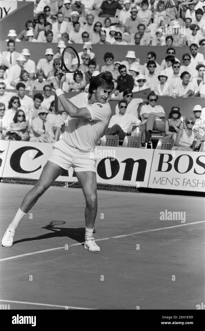 French tennis player Henri Leconte attending the French Open, 1985 ...