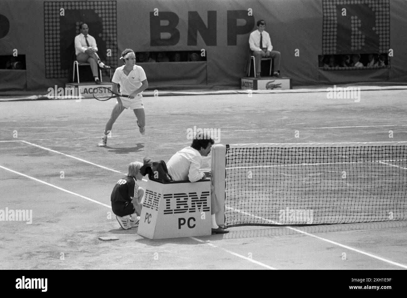 American tennis player John McEnroe (winner) during his quarter-final ...