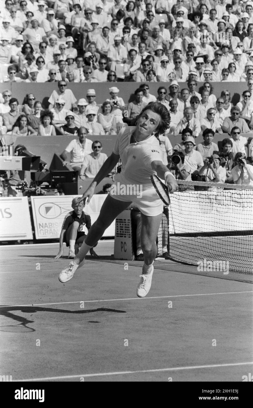 French tennis player Henri Leconte attending the French Open, 1985 ...