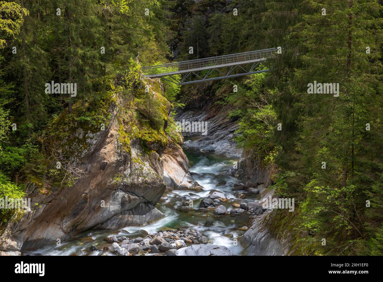 Pass Gorge Trail in the Passeier Valley near moss, South Tyrol Stock ...