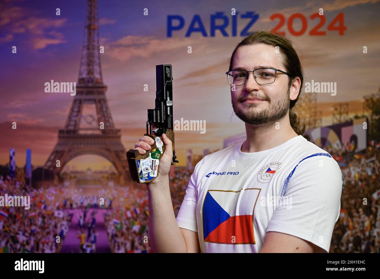 Prague, Czech Republic. 11th July, 2024. Czech shooter Matej Rampula ...