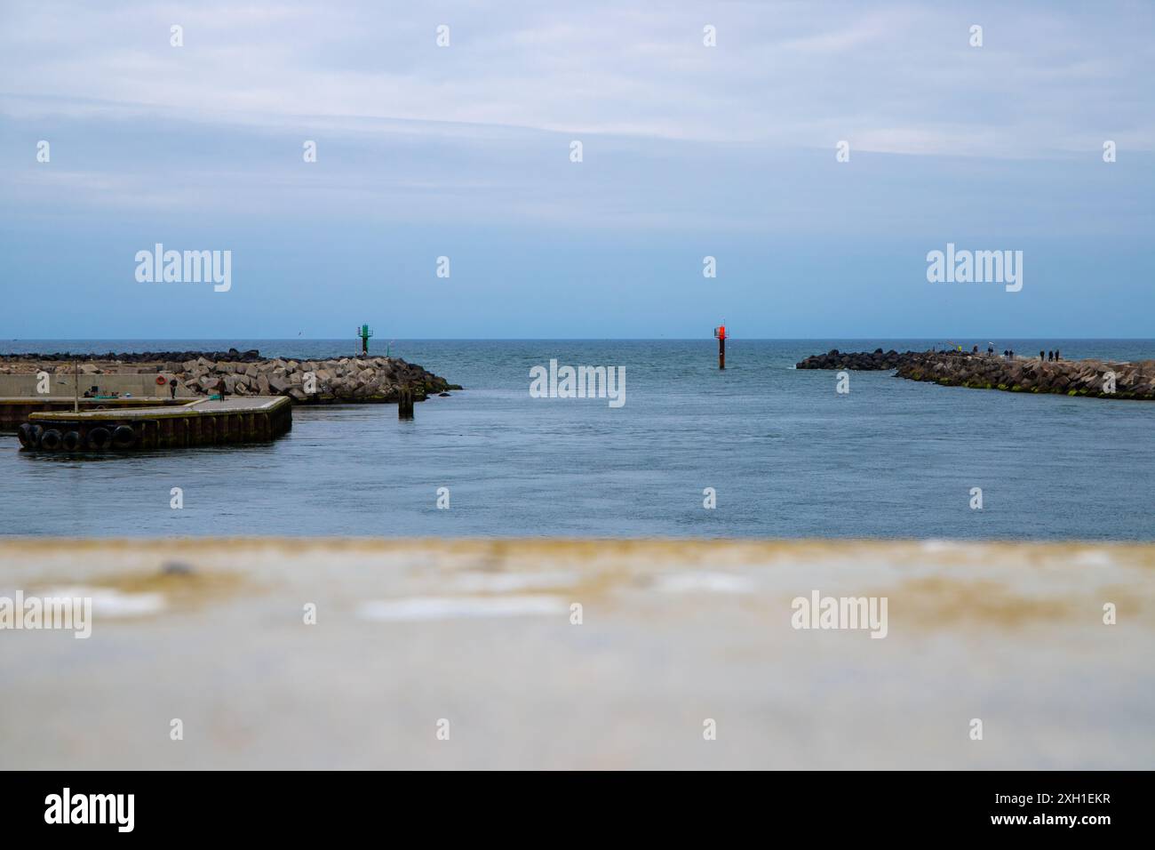 Stone pier in the North Sea in Denmark Stock Photo - Alamy