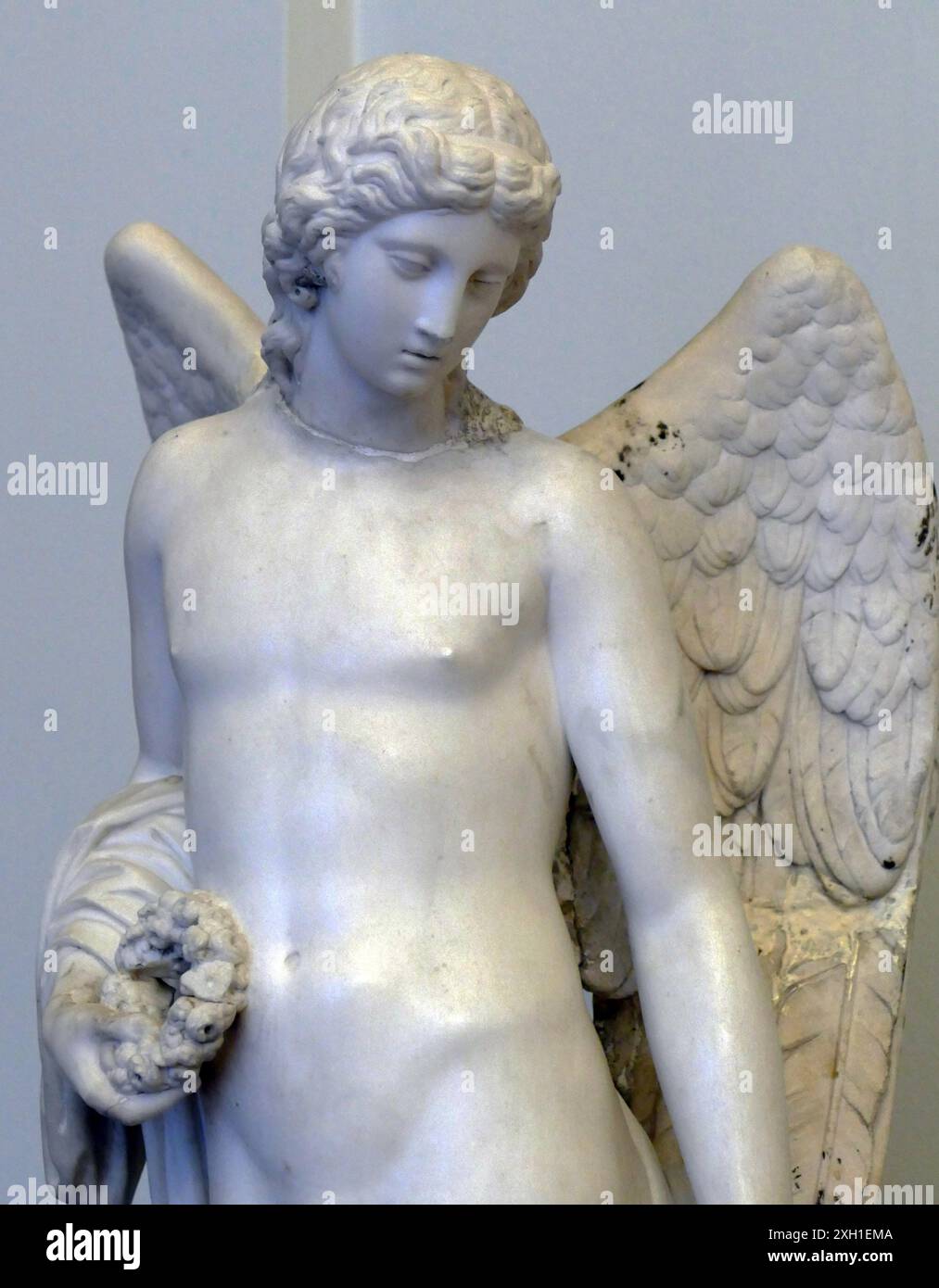 18th Century Neo-Classical French sculpture of a Cupid winged youth ...