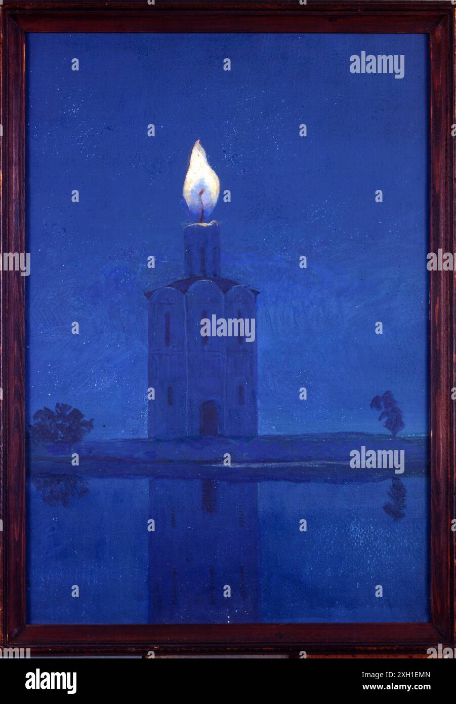 The Chapel of the Intercession of the Virgin, Gouache painting by ...