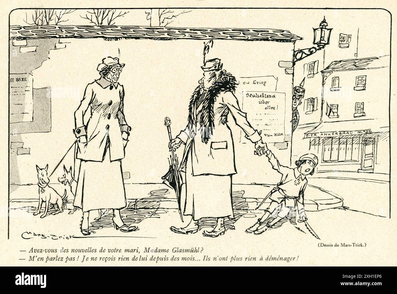Drawing by Marcel Mars-Trick published in the French satirical weekly ...