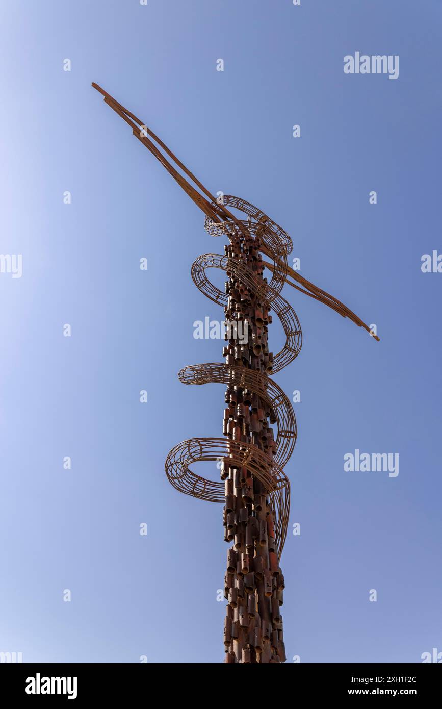 Metal snake, Christology symbol, cross on Mount Nebo (Jabal Nibu), holy ...