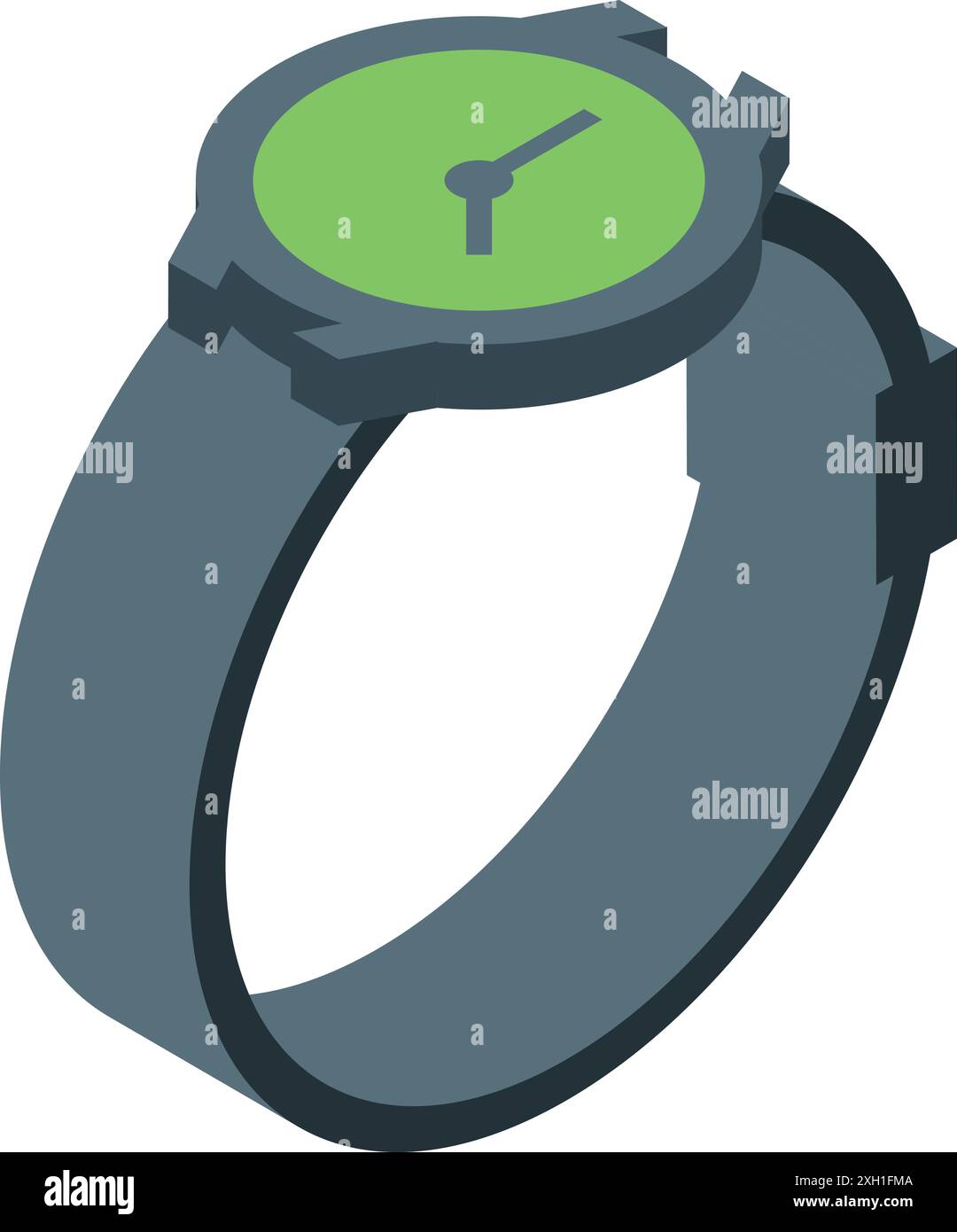 Classic wristwatch is showing the current time with its hands pointing ...