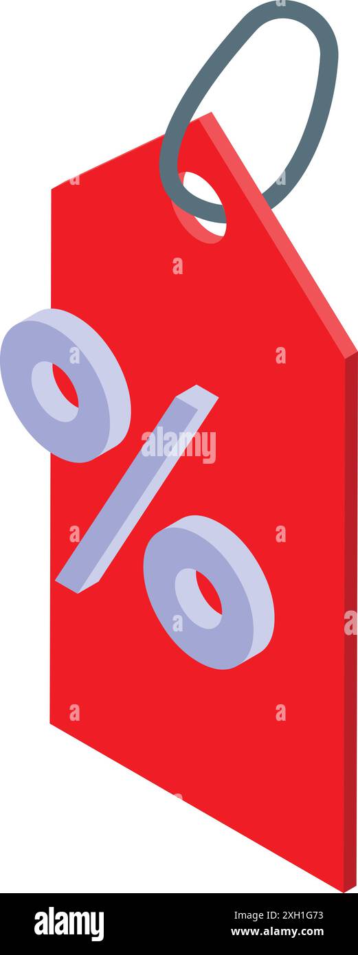 Red price tag showing discount percentage symbol for sale promotion ...