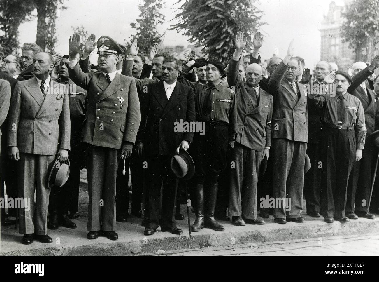 First public parade of the Legion of French Volunteers Against ...