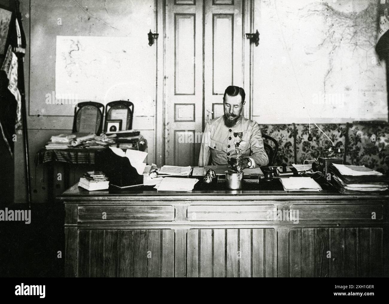 French General Henri Gouraud in his office in Beirut, Lebanon, circa ...