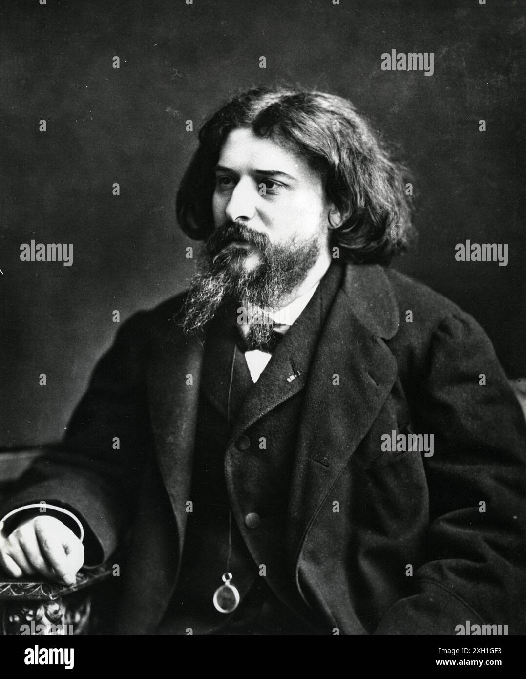 Portrait of the French writer Alphonse Daudet, photographed by Etienne ...