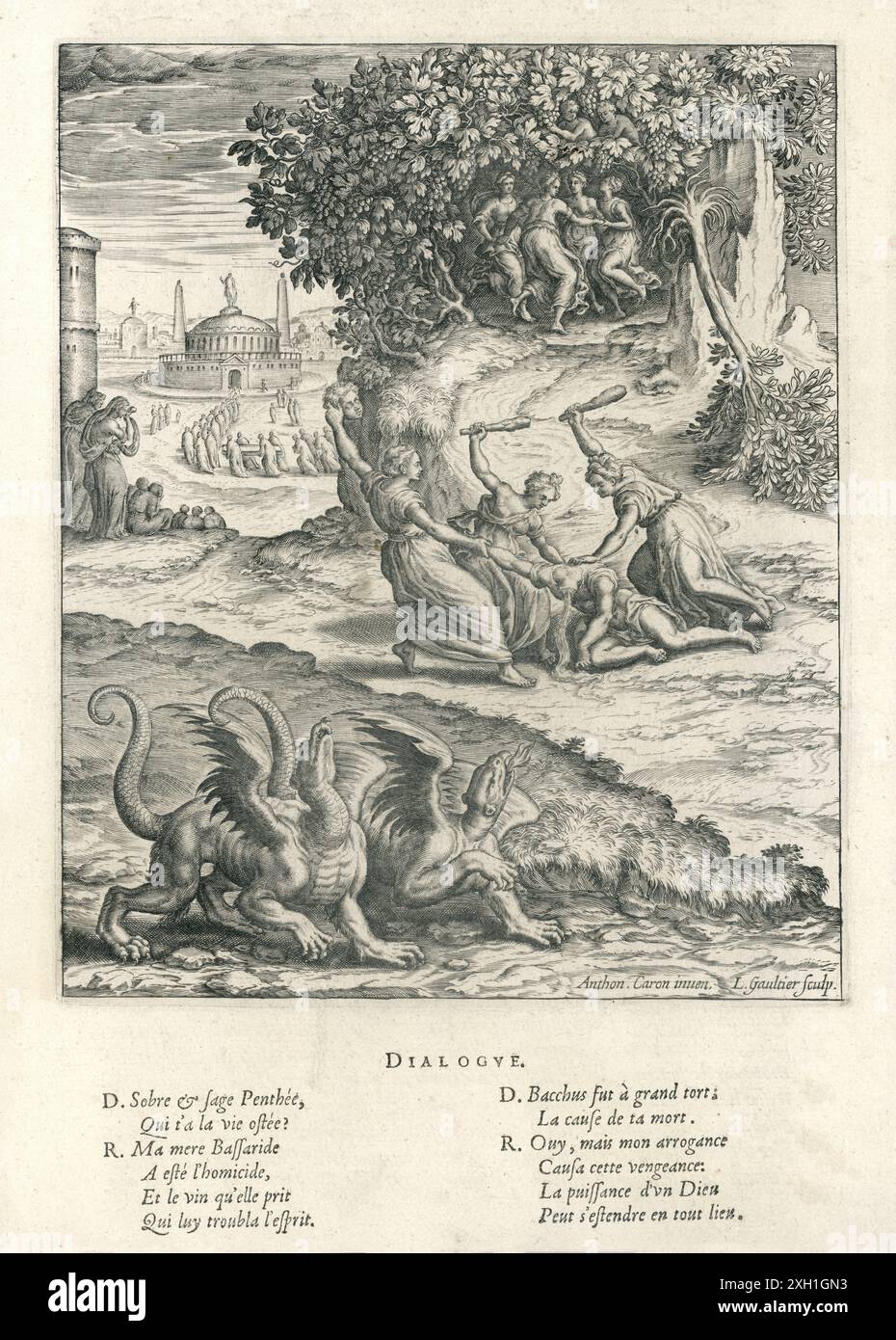 Pentheus is put to death by the maenads (his mother and aunts) after ...