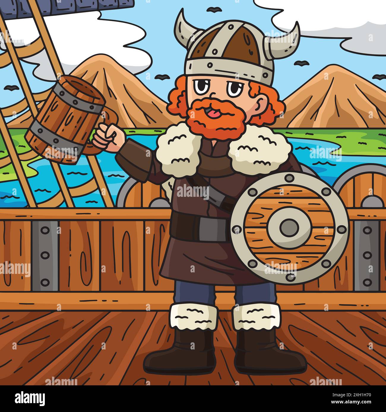 Viking drawing drinking hi-res stock photography and images - Alamy