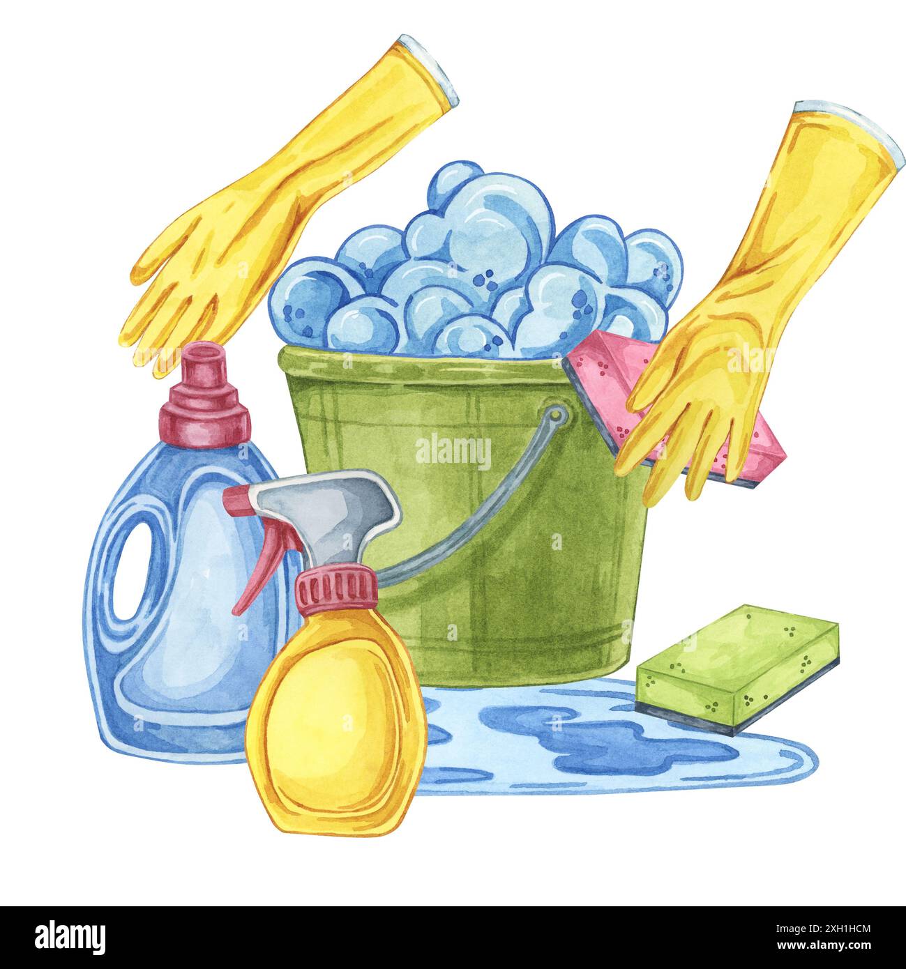 Bottle of detergent watercolor hi-res stock photography and images - Alamy