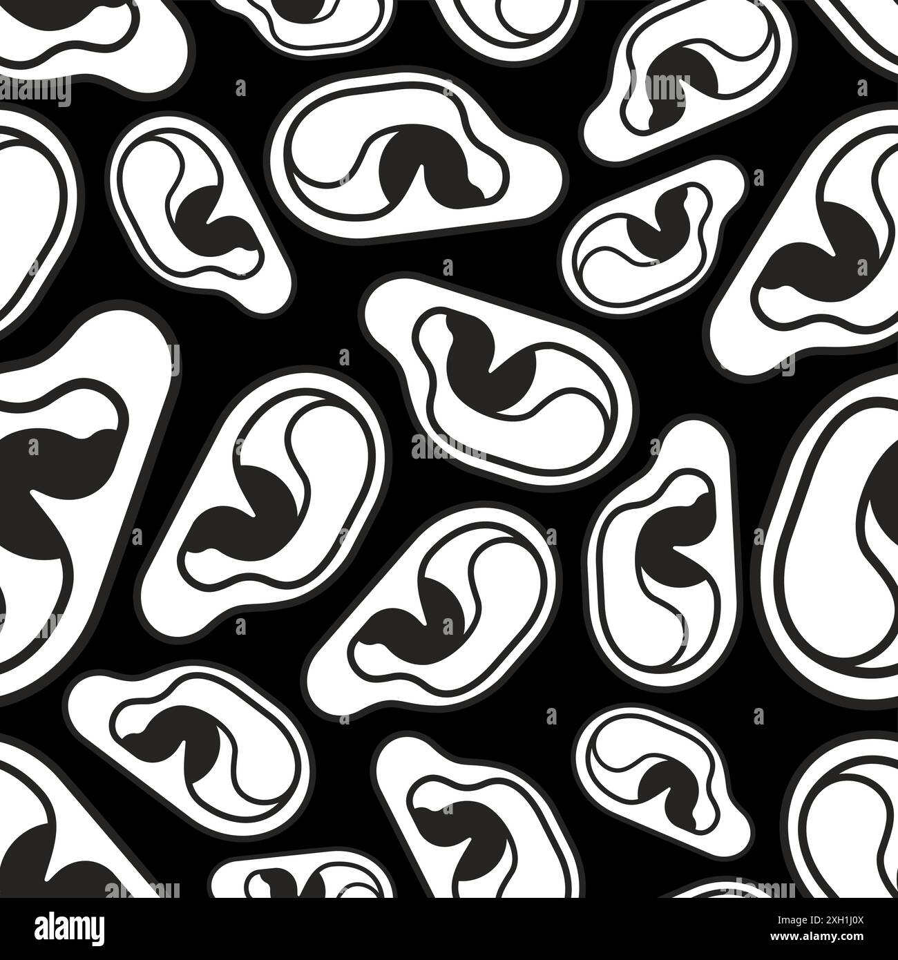 Human Ear pattern seamless. Ears background Stock Vector Image & Art ...