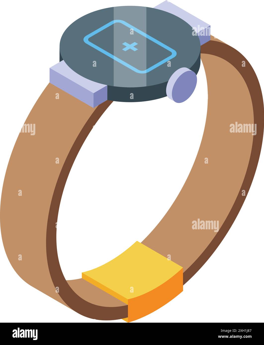 Smartwatch with full battery is showing a plus sign on screen ...
