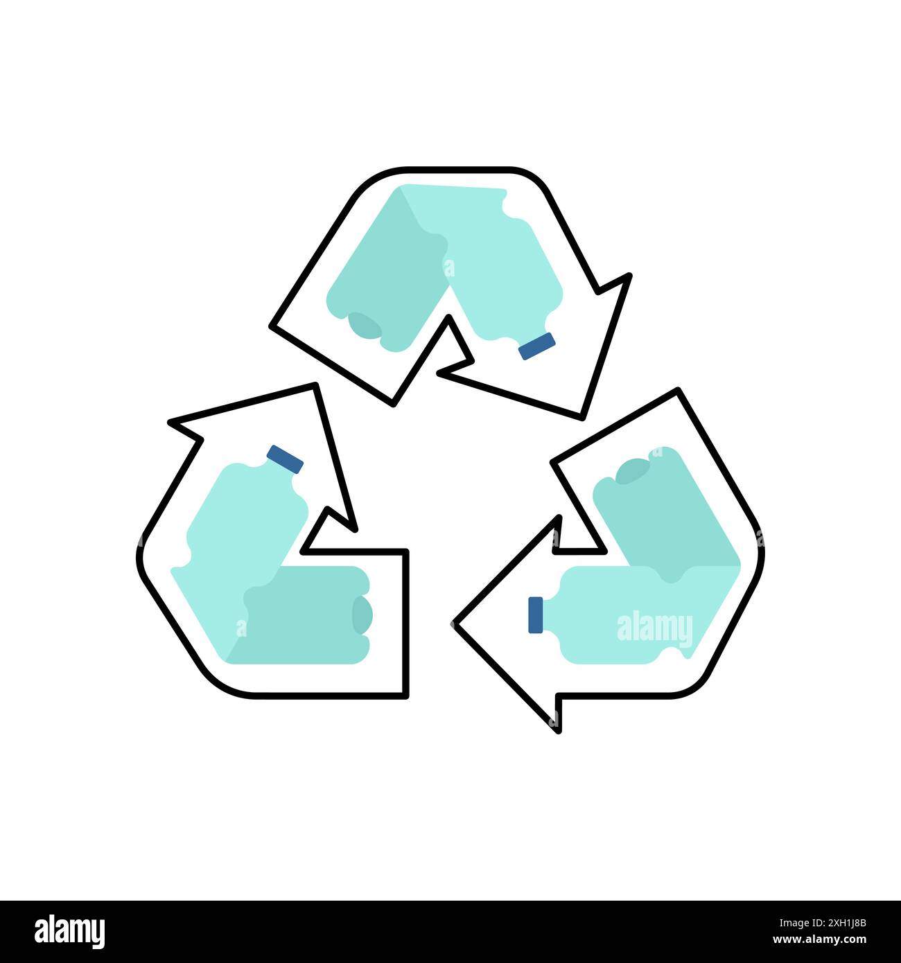 Plastic bottle recycling sign. Vector symbol Stock Vector Image & Art ...