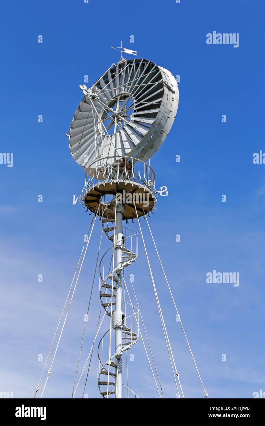 The Bollee wind turbine located near the Chateau de Roueïre in Quarante ...