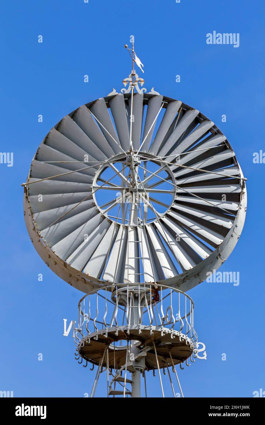 The Bollee wind turbine located near the Chateau de Roueïre in Quarante ...