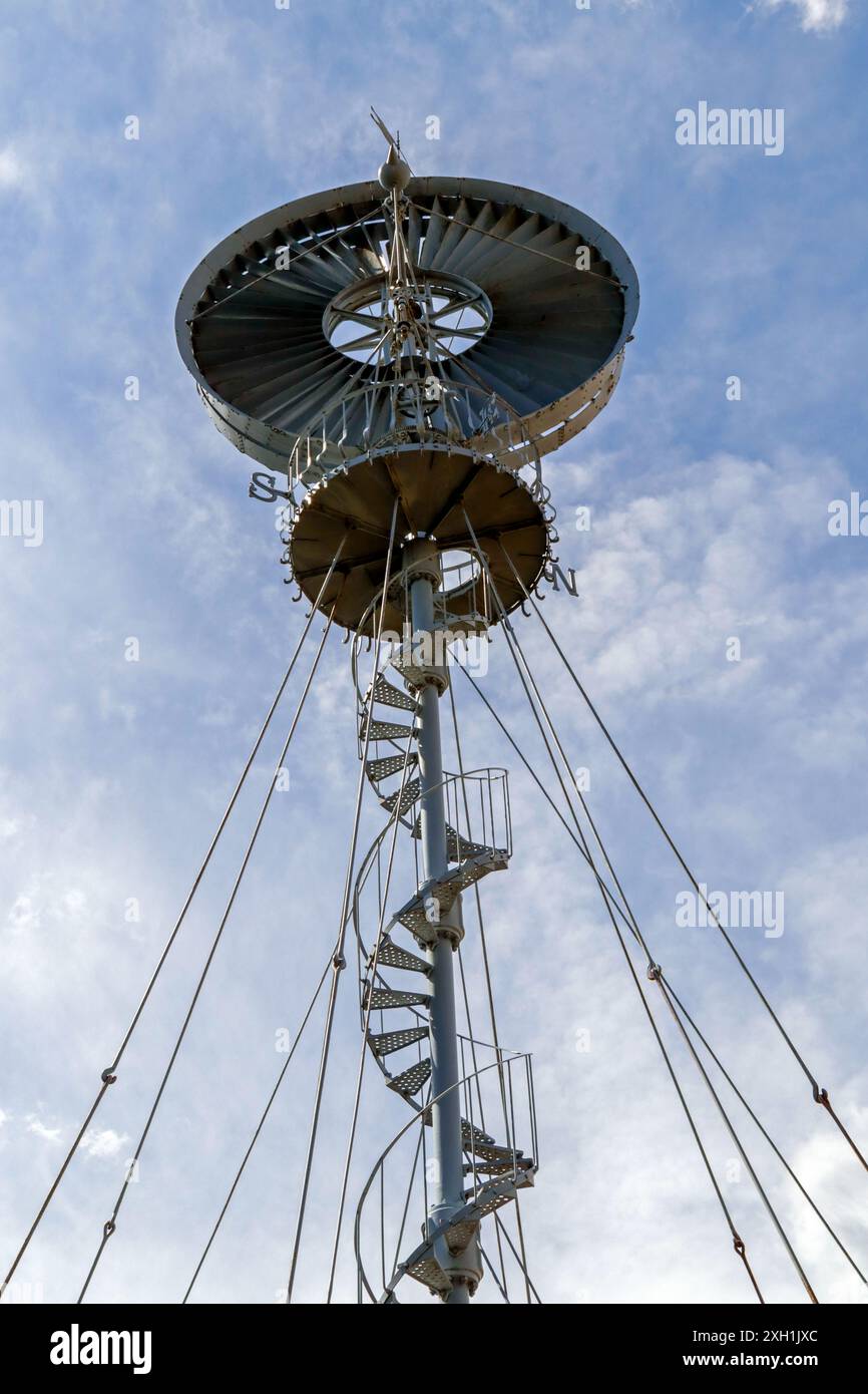 The Bollee wind turbine located near the Chateau de Roueïre in Quarante ...
