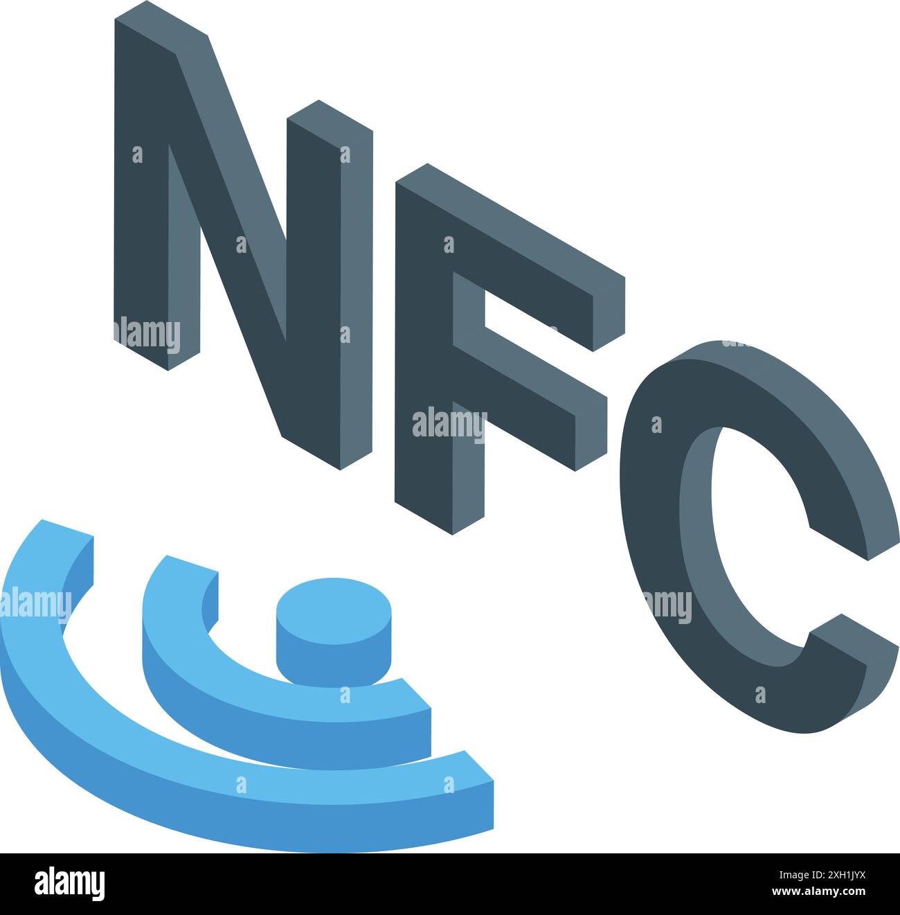 Nfc wireless communication technology sending data with radio waves ...