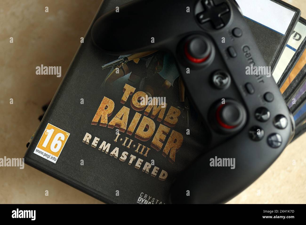 KYIV, UKRAINE - JUNE 26, 2024 Tomb Raider 1-2-3 Remastered PS5 video ...