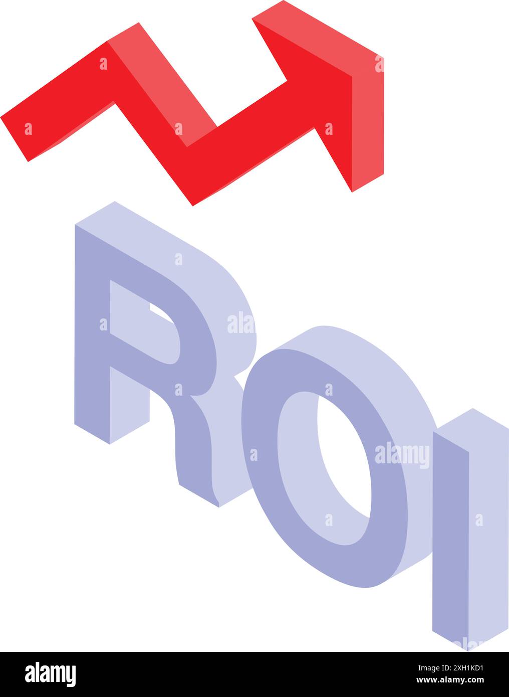 3d roi lettering with a red arrow pointing up Stock Vector Image & Art - Alamy