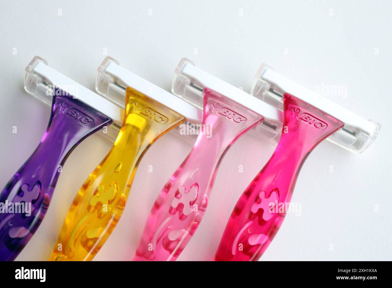 KYIV, UKRAINE - JUNE 26, 2024 Bic Miss Soleil colour collection safety ...