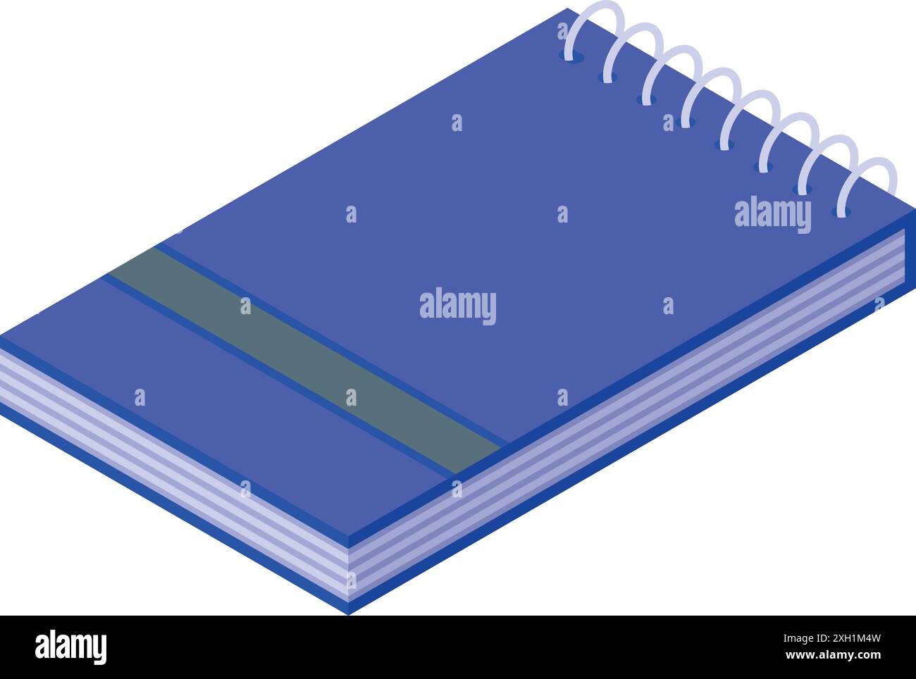 Blue notebook isometric style representing back to school projects, studying and learning Stock ...
