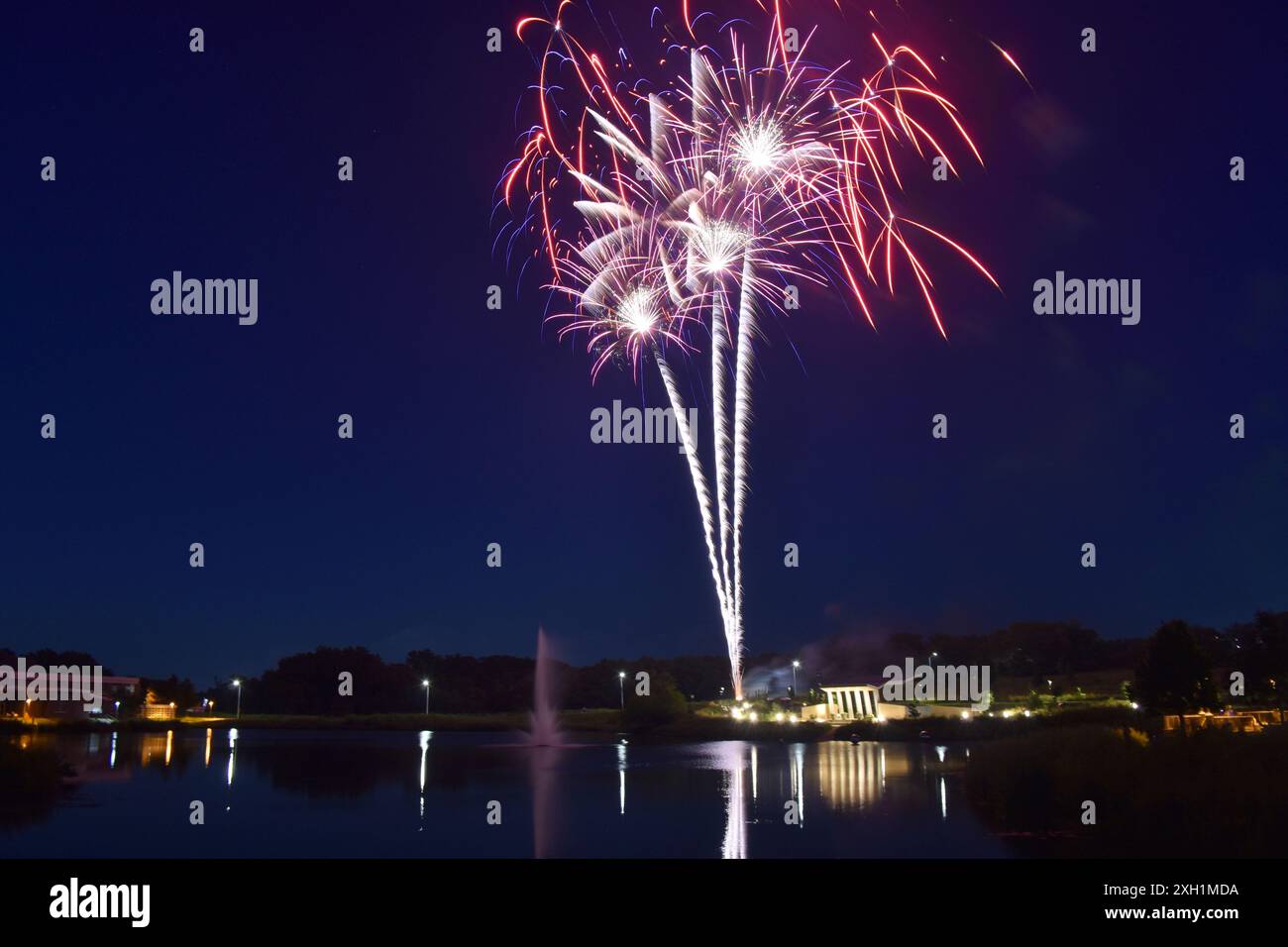 4th of July Fireworks at WDM City Hall Des Moines Stock Photo - Alamy