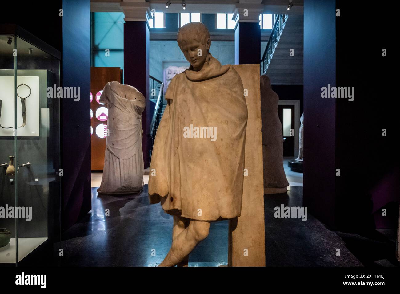 Statue of Ephebos, Archaeological Museum, Istanbul, Turkey Stock Photo ...