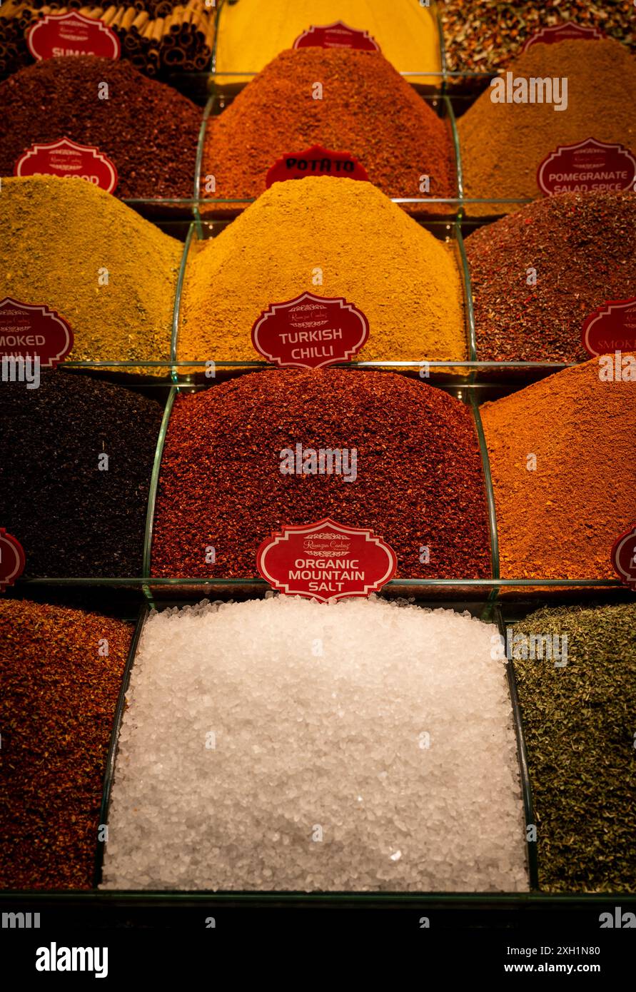 Spices, Grand Bazaar, one of the largest and oldest covered markets in ...