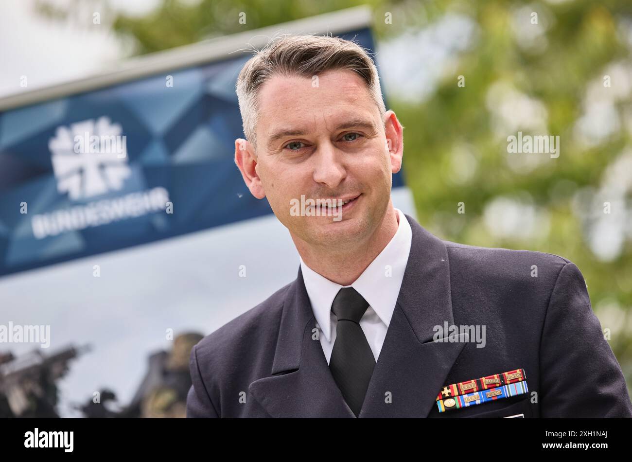 11 July 2024, Schleswig-Holstein, Eckernförde: Frigate Captain ...