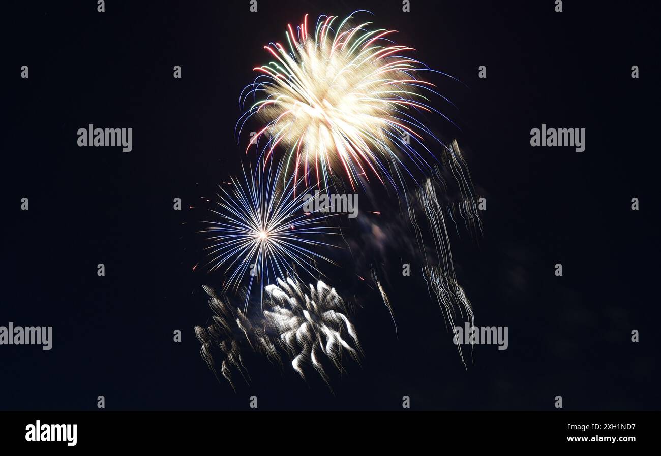 4th of July Fireworks at WDM City Hall Des Moines Stock Photo - Alamy