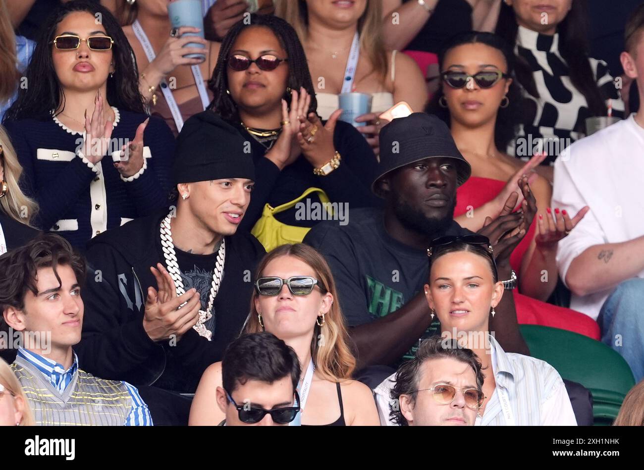 Central Cee and Stormzy on day eleven of the 2024 Wimbledon ...