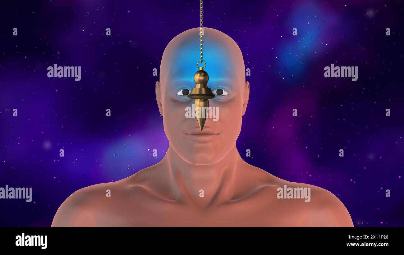 Hypnotism of humans using pendulum Stock Photo - Alamy