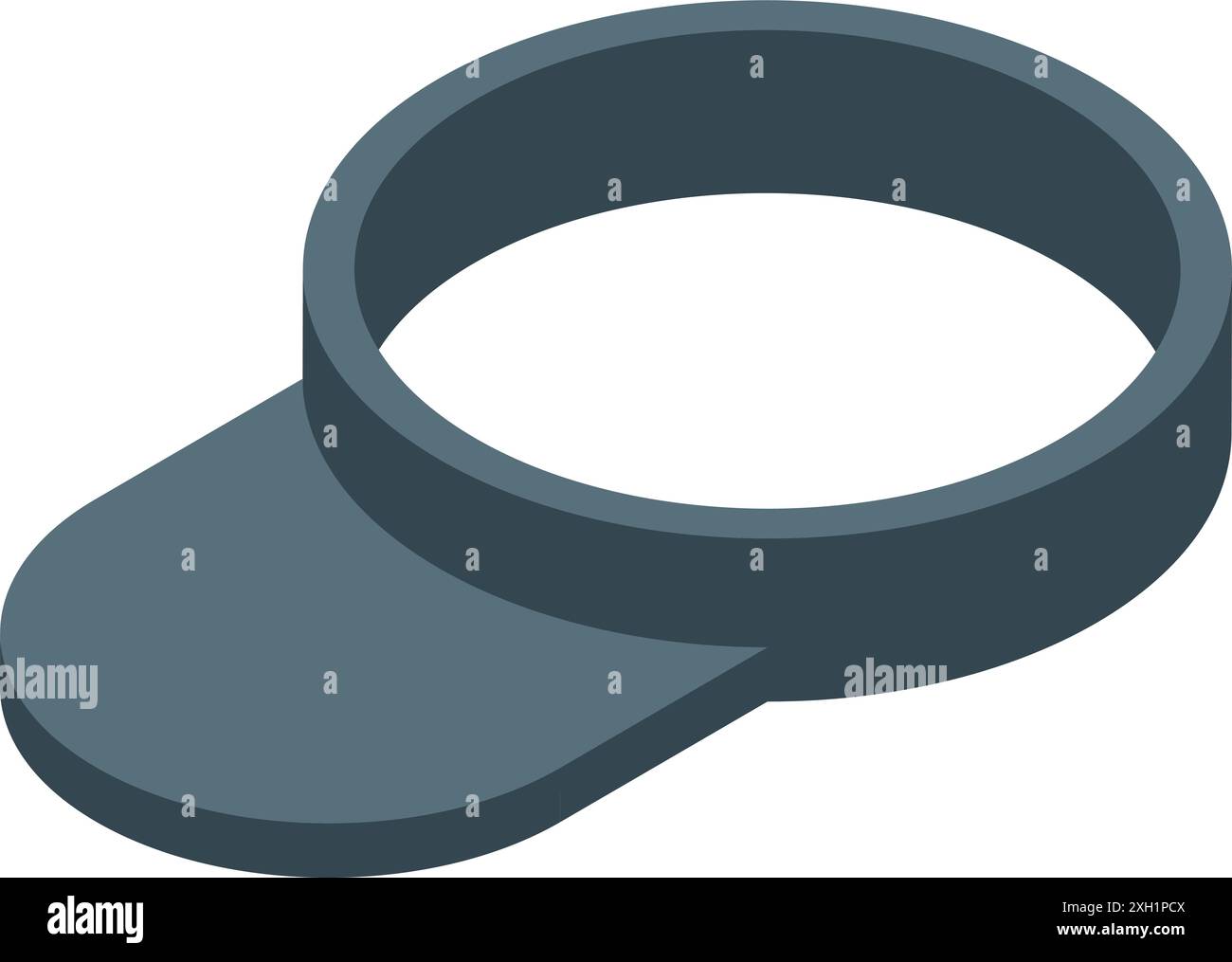 Dark blue golf sun visor for protecting head from sunlight while ...