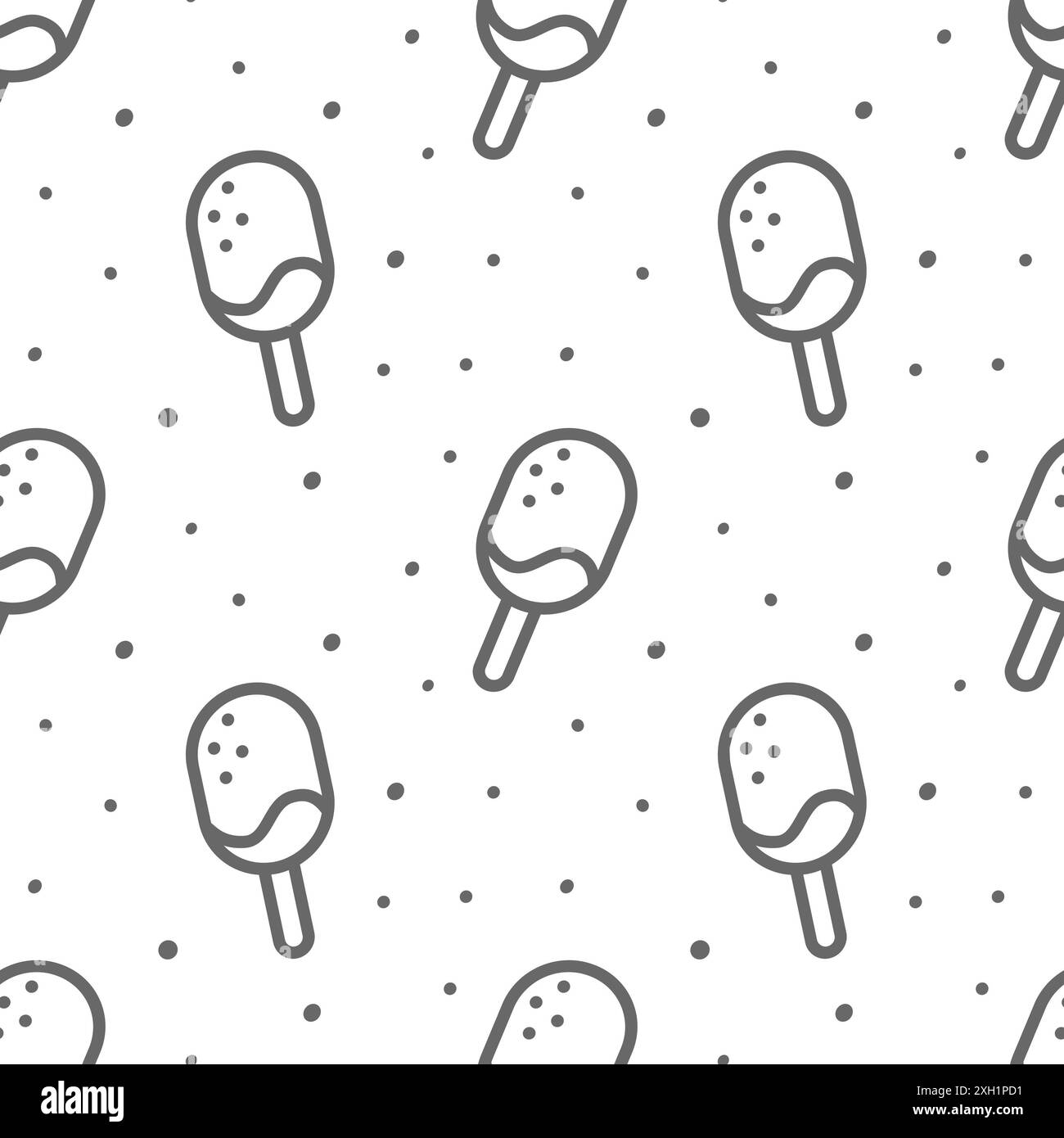 Ice cream pattern on Black and White Stock Photos & Images - Alamy