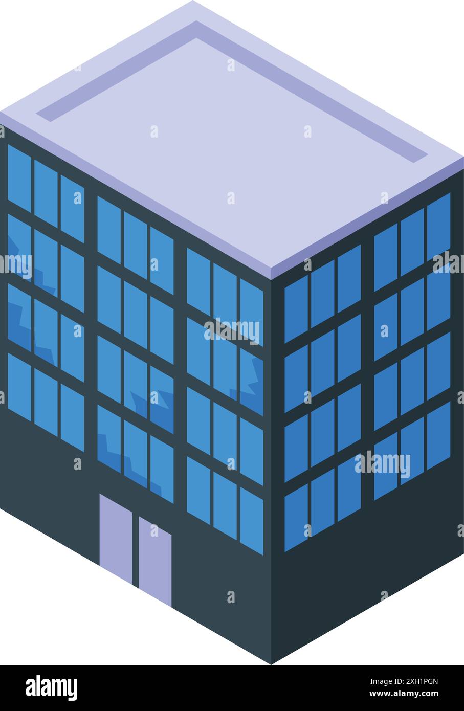 Abandoned office building with broken windows is seeming empty Stock ...