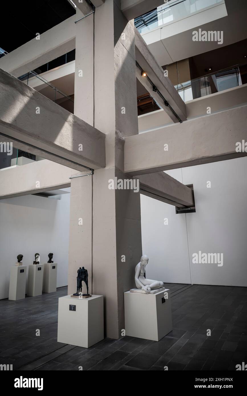 Sculpture gallery, Museum of Painting and Sculpture, showing modernist ...